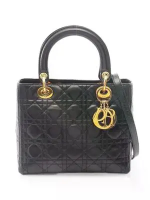 Dior 2000s Lady Cannage Handbag - Black