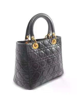 Dior 2000s Lady Cannage Handbag - Black