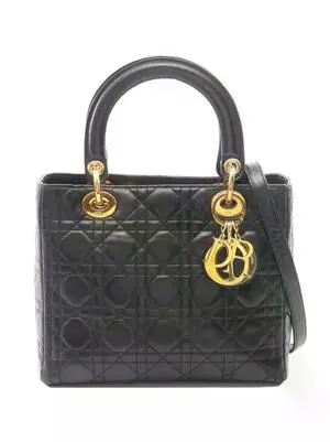 Dior 2000s Lady Cannage Handbag - Black