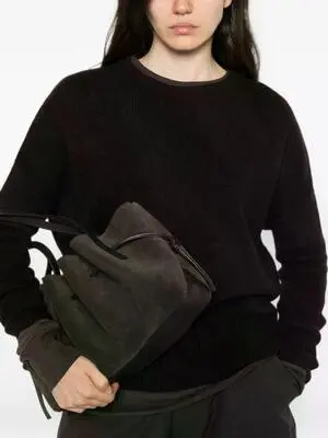 Yuzefi Suede Shoulder Bag - Brown