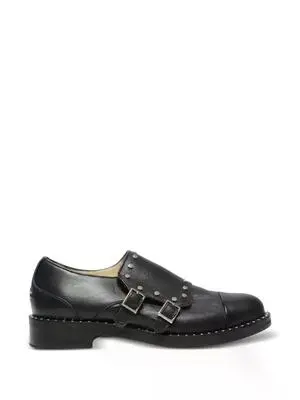 JIMMY CHOO Studded Monk Strap Shoes - Black