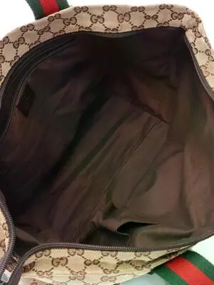 Gucci Gg Supreme Web-stripe Tote Bag