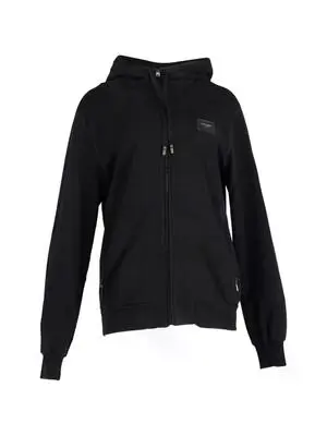 Dolce & Gabbana Logo-patch Zip-up Hoodie - Black