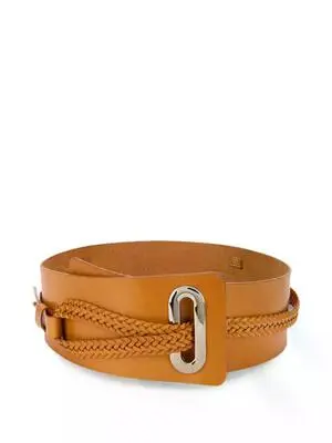 Alberta Ferretti Braided Leather Belt - Neutrals
