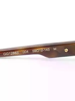 Gucci Tortoiseshell-effect Pilot Sunglasses