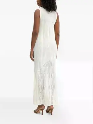 Liu Jo Pointelle-knit Ribbed Maxi Dress