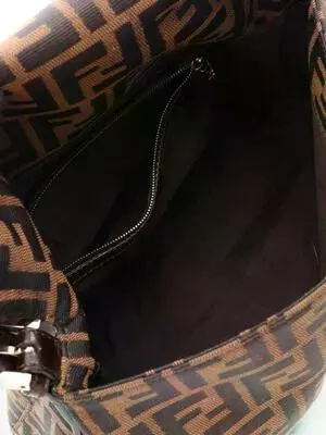 Fendi 2010s Mamma Baguette Zucca Shoulder Bag