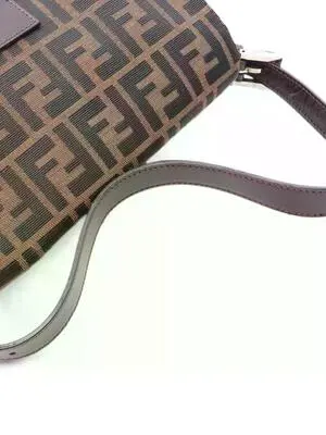 Fendi 2010s Mamma Baguette Zucca Shoulder Bag