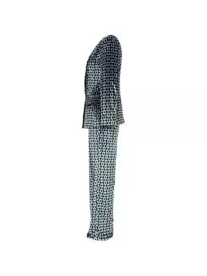 Diane Von Furstenberg Chiana Double-breasted Printed Blazer And Pants Set - Black