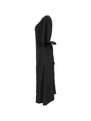Victoria Beckham Lace-detail Belted Midi Dress