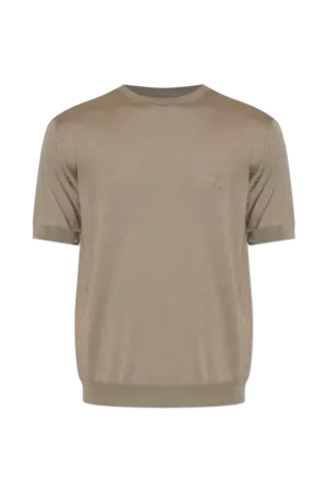 Giorgio Armani T-shirt With Embroidered Logo