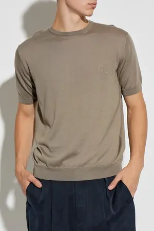 Giorgio Armani T-shirt With Embroidered Logo