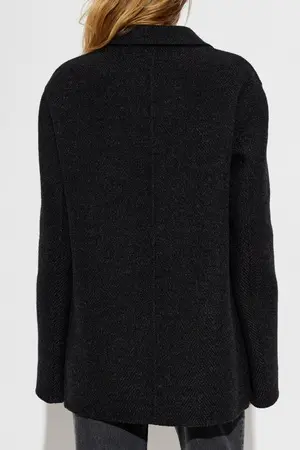 JIL SANDER Wool Blazer With Herringbone Pattern
