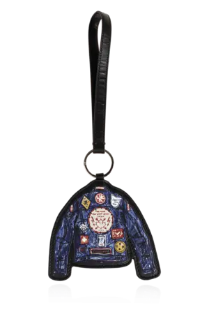 Dsquared2 Leather Keyring - Black
