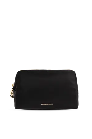 Michael Kors Cosmetic Bag With Gold Tone Logo Detail