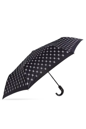 Moschino Folding Umbrella With Monogram - Navy Blue