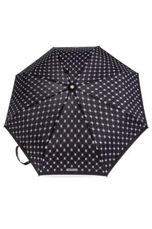 Moschino Folding Umbrella With Monogram