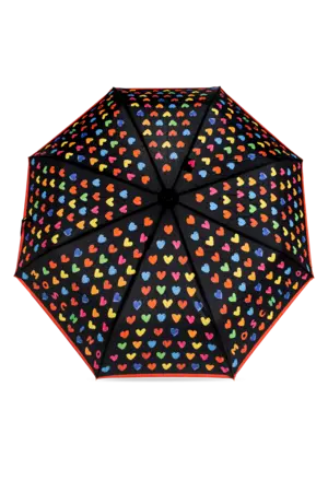 Moschino Folding Umbrella With Colorful Print