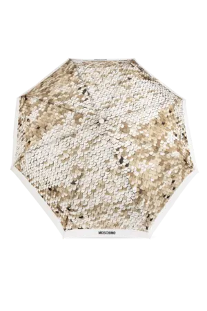 Moschino Folding Umbrella With Print