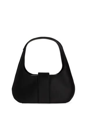 ROGER VIVIER Pilgrim Satin Shoulder Bag With Rhinestone Buckle