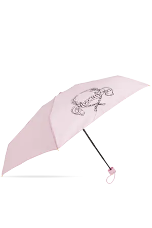 Moschino Small Folding Umbrella With Logo - Pink