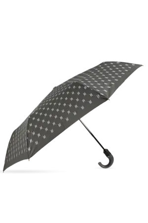 Moschino Folding Umbrella With Monogram - Grey