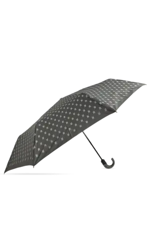 Moschino Folding Umbrella With Monogram - Grey