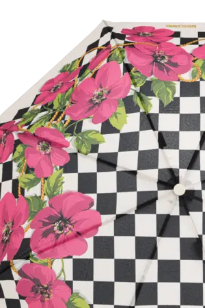Moschino Folding Umbrella With Floral Motif