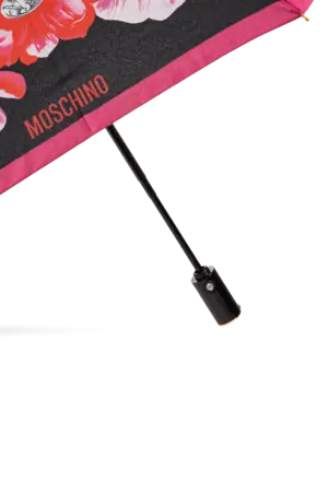 Moschino Folding Umbrella With Floral Motif