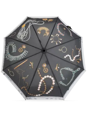 Moschino Folding Umbrella With Colorful Print