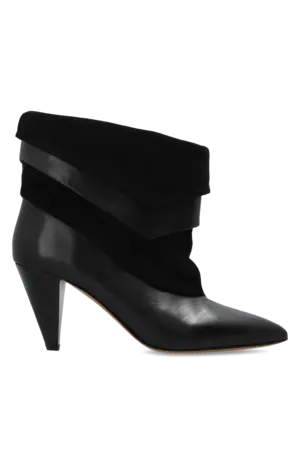 Isabel Marant Étoile Suede Heeled Ankle Boots "lyone - Black