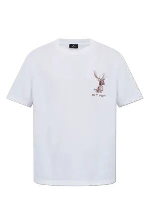 Etro T-shirt With Embroidered Logo - White