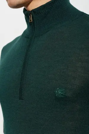 Etro Wool Sweater With Embroidered Logo
