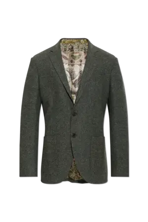 Etro Herringbone Pattern Blazer - Grey