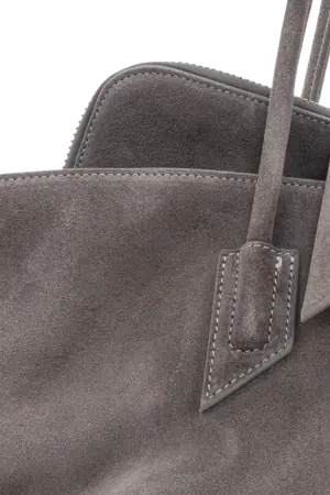 Attico La Passeggiata Medium Suede Tote - Grey