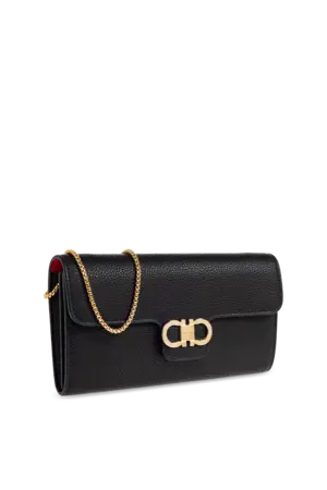 FERRAGAMO Leather Wallet On A Chain