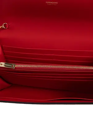 FERRAGAMO Leather Wallet On A Chain