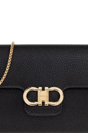 FERRAGAMO Leather Wallet On A Chain