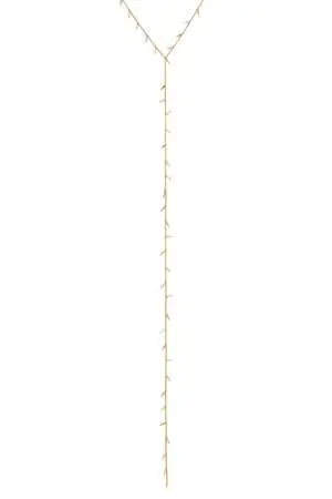 SYDNEY EVAN Small Pave Fringe Y Necklace