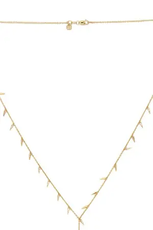 SYDNEY EVAN Small Pave Fringe Y Necklace