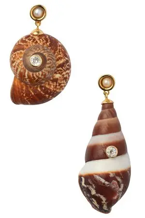 Éliou Caracol Earrings - Brown