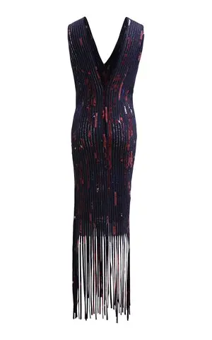 FRANCESCA MIRANDA Noir Handwoven Silk Gown