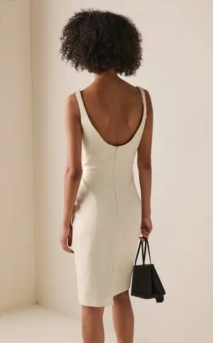 Magda Butrym Scoop-neck Leather Knee-length Dress