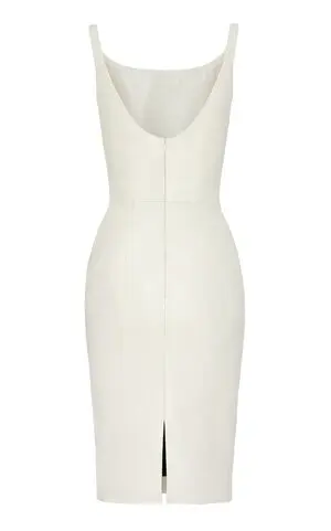 Magda Butrym Scoop-neck Leather Knee-length Dress
