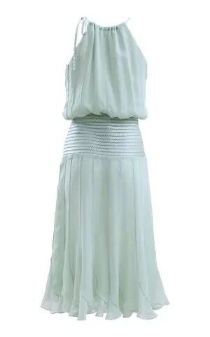 FRANCESCA MIRANDA Celeste Silk Midi Dress