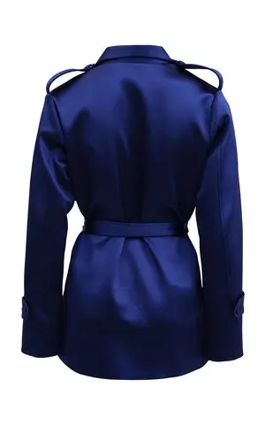 FRANCESCA MIRANDA Indigo Silk-blend Jacket