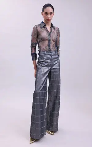 FRANCESCA MIRANDA Chrome Cotton Pants