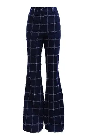 FRANCESCA MIRANDA Eclipse Cotton-blend Trousers - Plaid