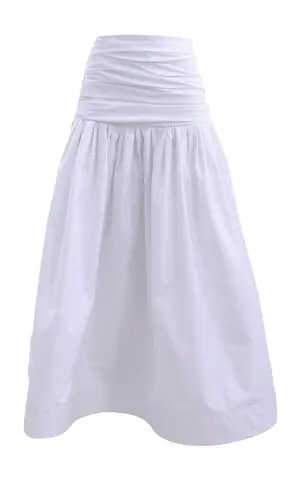 FRANCESCA MIRANDA Echo Cotton Maxi Skirt - White