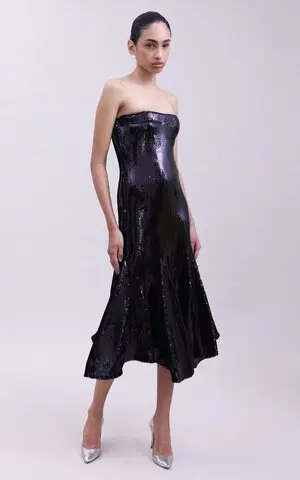 FRANCESCA MIRANDA Simone Sequin Midi Dress